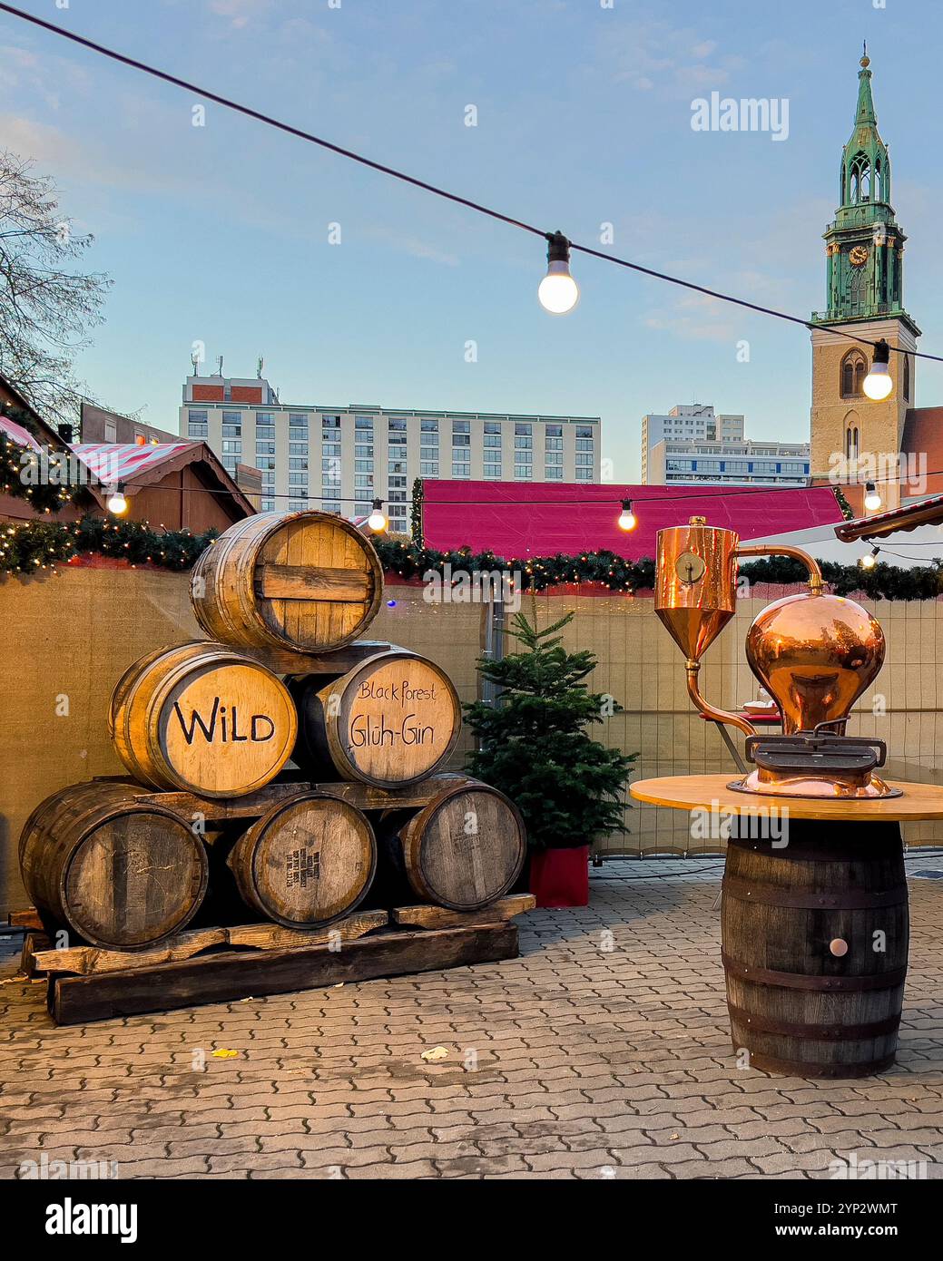 Christmas market at Red City Hall, Mitte, Berlin Germany. Rotes Rathaus ...