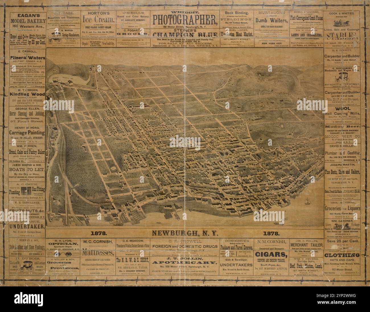 Newburgh new york map hi-res stock photography and images - Alamy