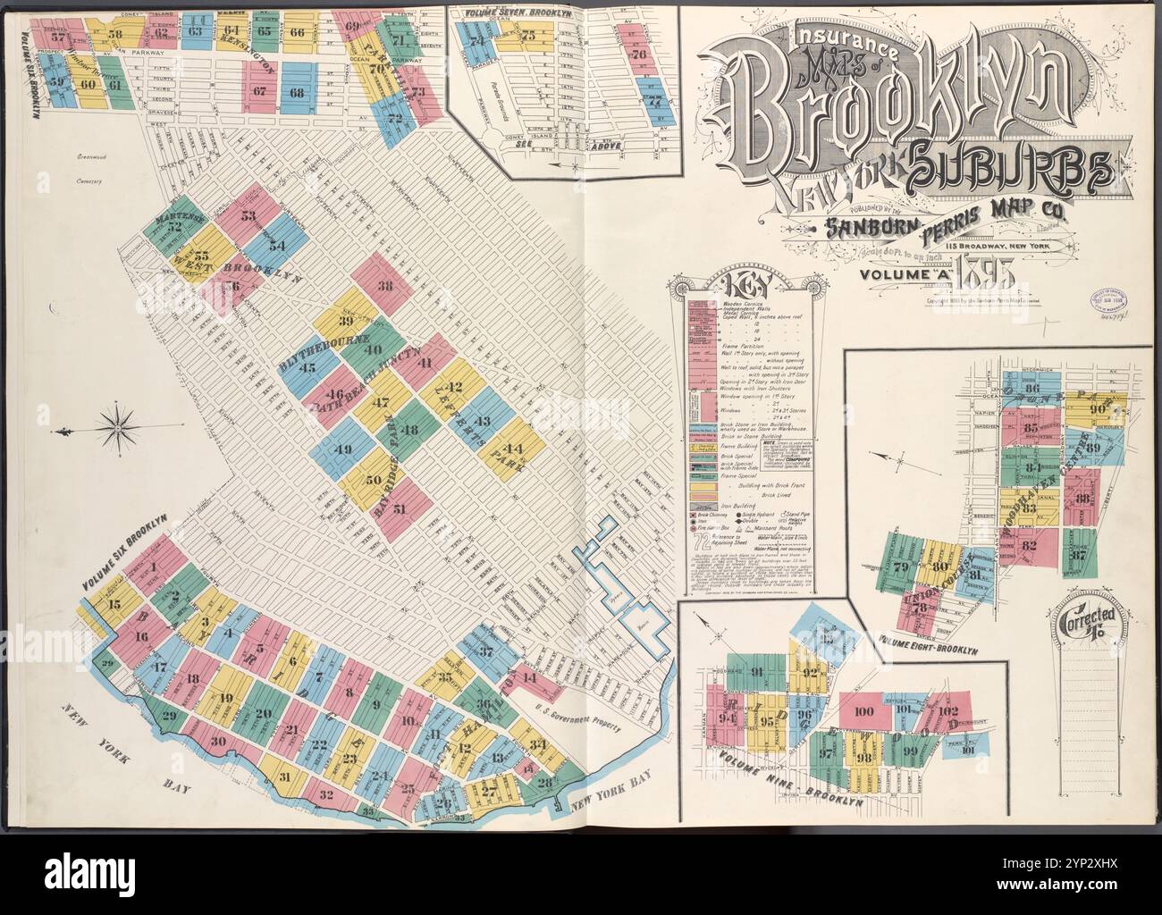 Insurance Maps of Brooklyn New York Sanborn Perris map co. 113 ...