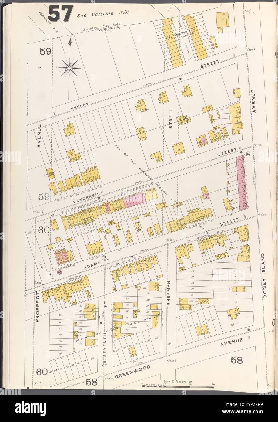 Brooklyn Vol. A Plate No. 57 [Map bounded by Prospect Ave., Coney ...