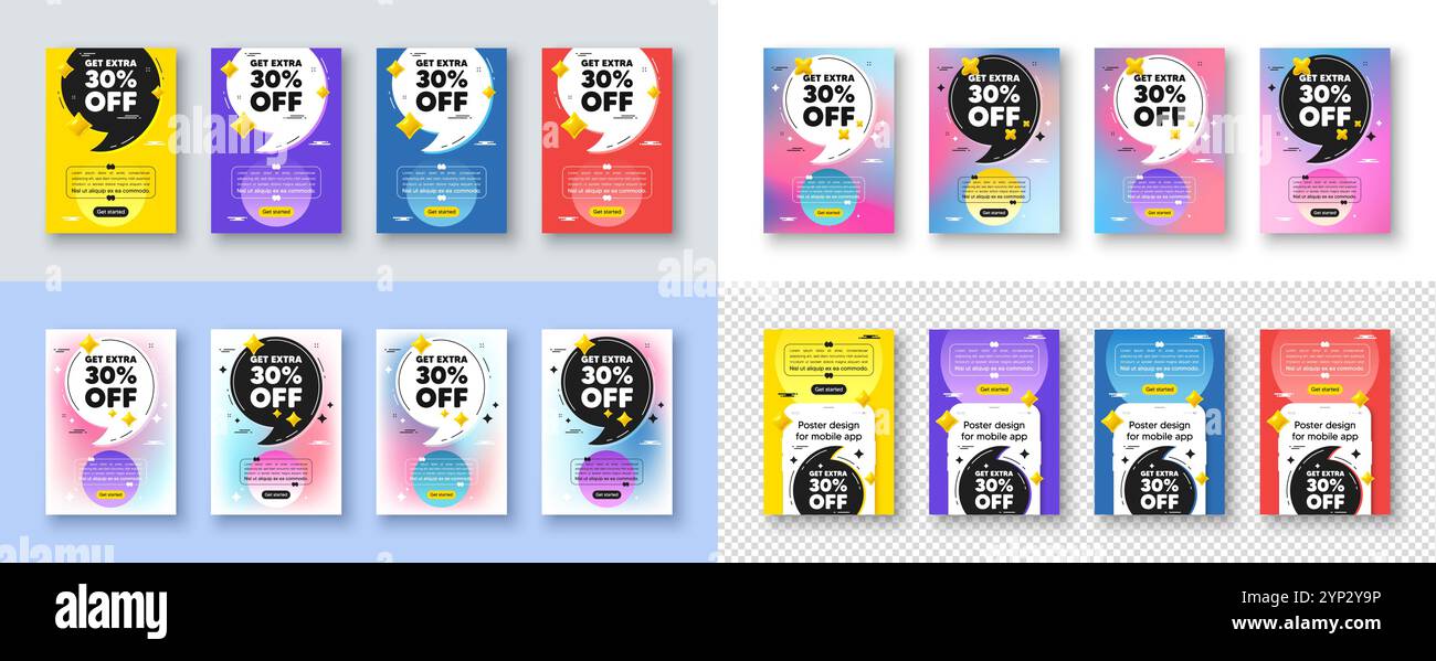 Get Extra 30 percent off Sale. Discount offer sign. Poster templates ...