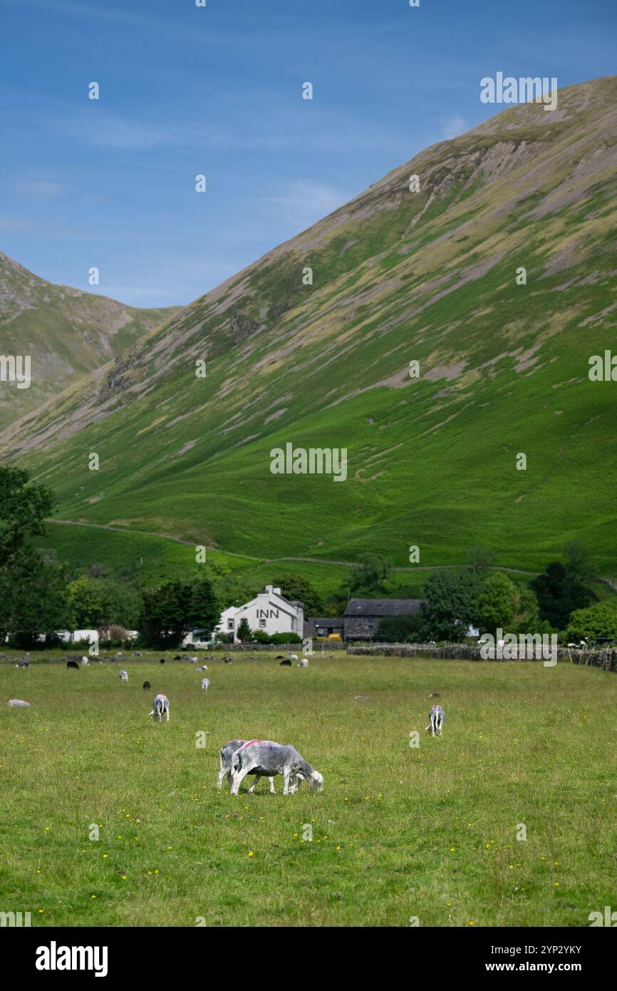 The Wasdale Head Inn, nestled under the Lake District mountains above ...