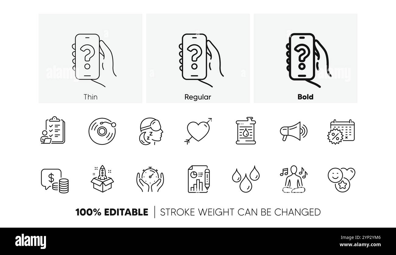 Smile, Checklist and Love line icons. For web app, printing. Line icons. Vector Stock Vector ...