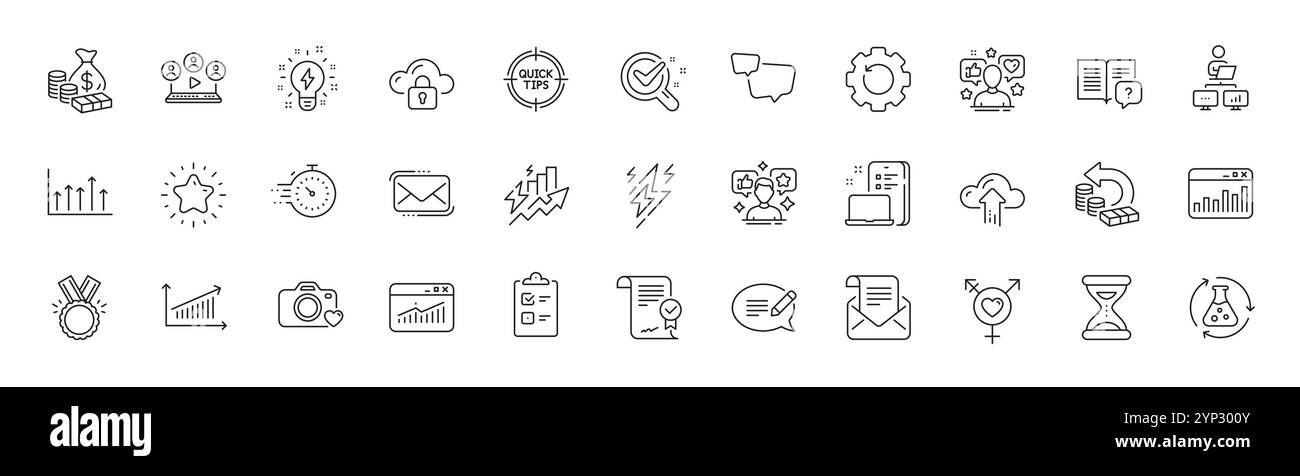 Growth chart, Chart and Cash back line icons. For web app, printing. Line icons. Vector Stock ...