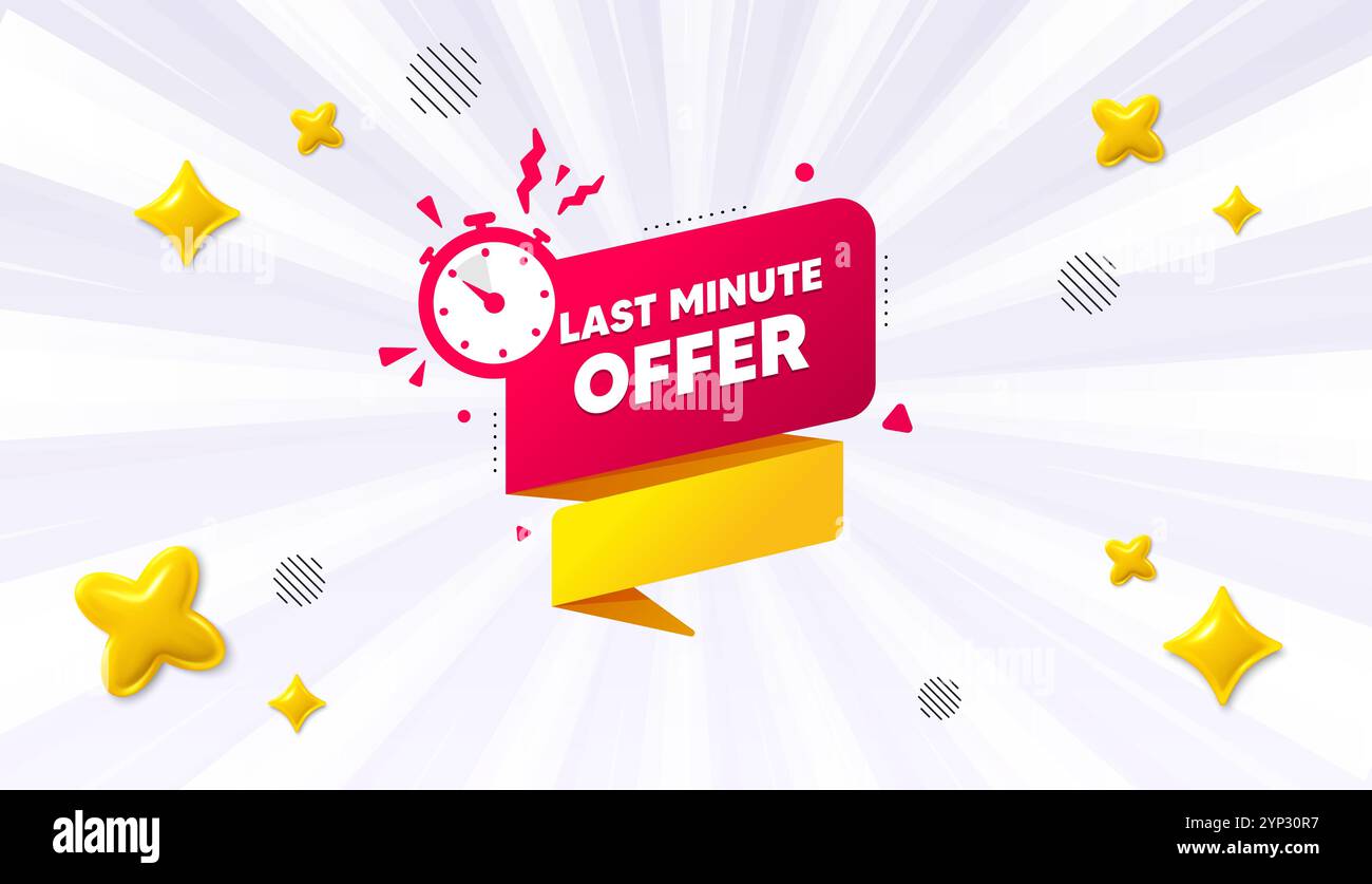 Last minute banner speech Stock Vector Images - Alamy