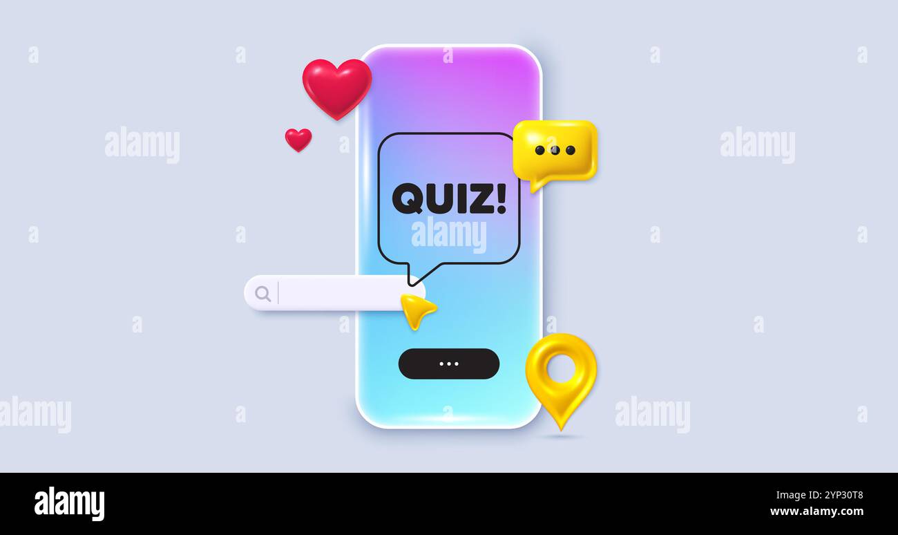 Quiz symbol. Answer question sign. Social media phone app. Vector Stock ...
