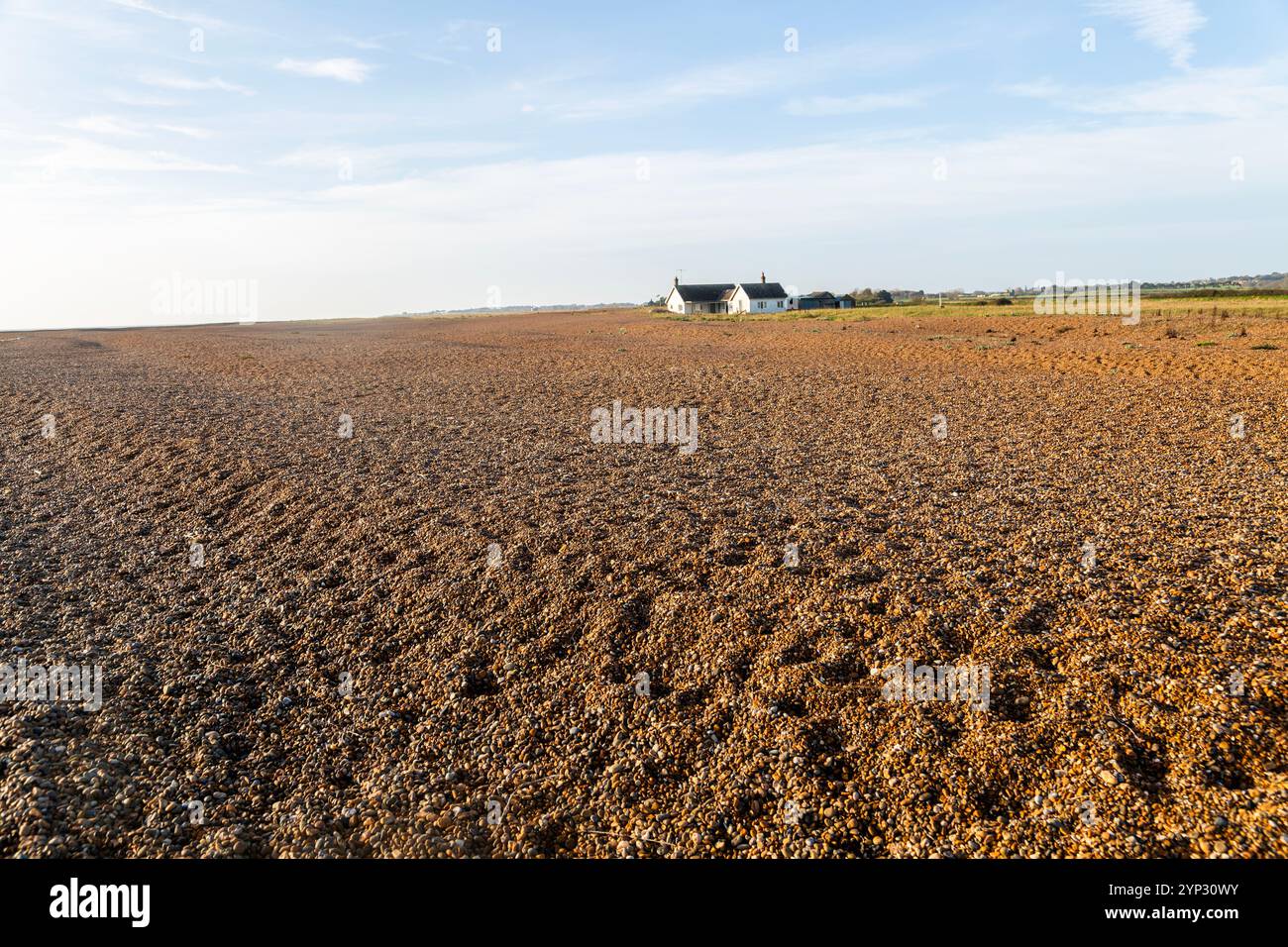 The Beacons bungalow house on beach at Shingle Street, Hollesley Bay ...
