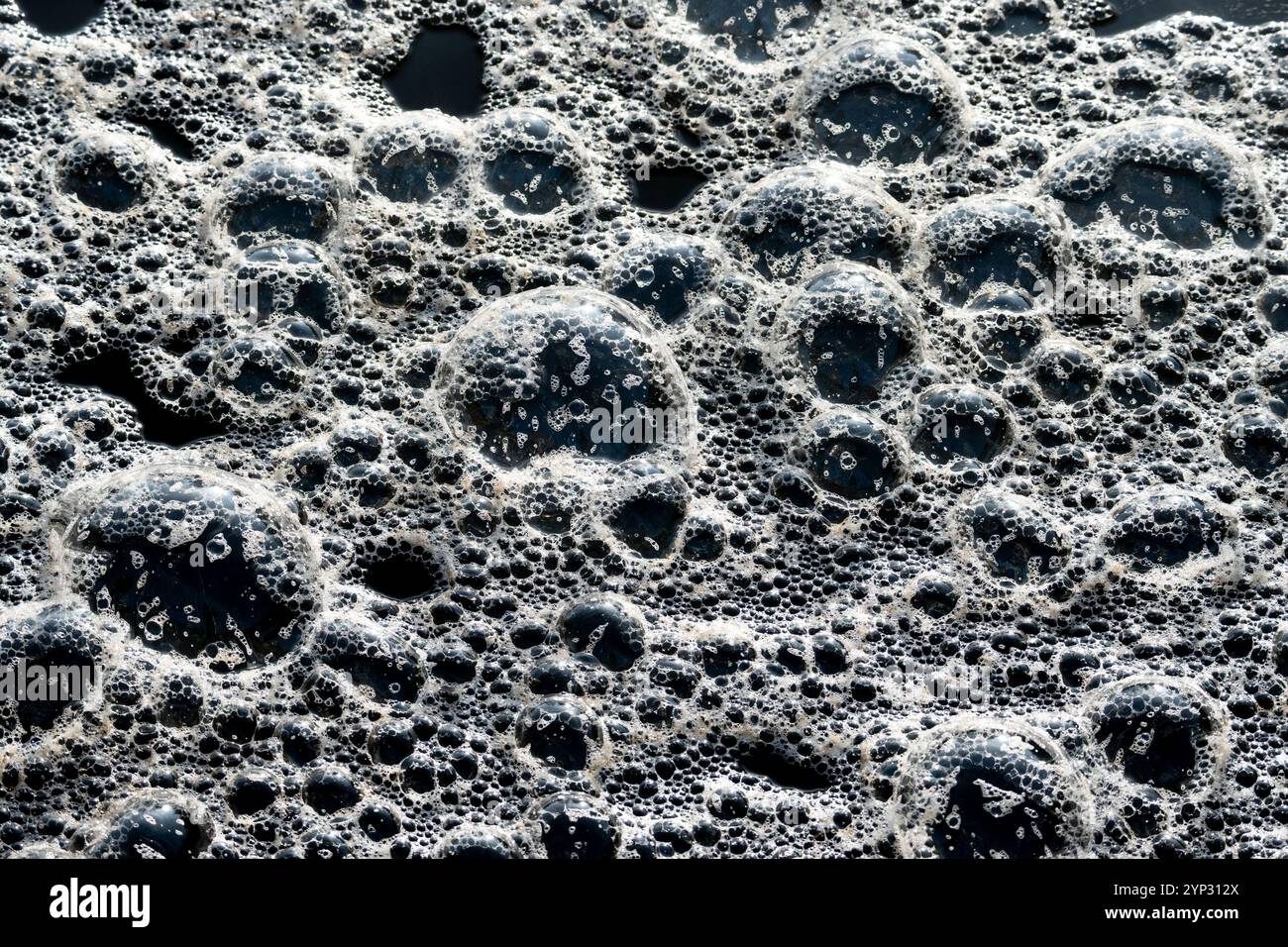 Frothy water on the Grand Union Canal, Warwickshire, UK Stock Photo - Alamy