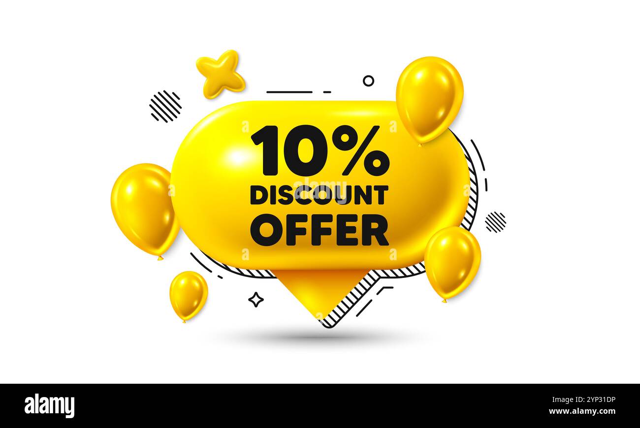 10 percent discount icon yellow hi-res stock photography and images - Alamy