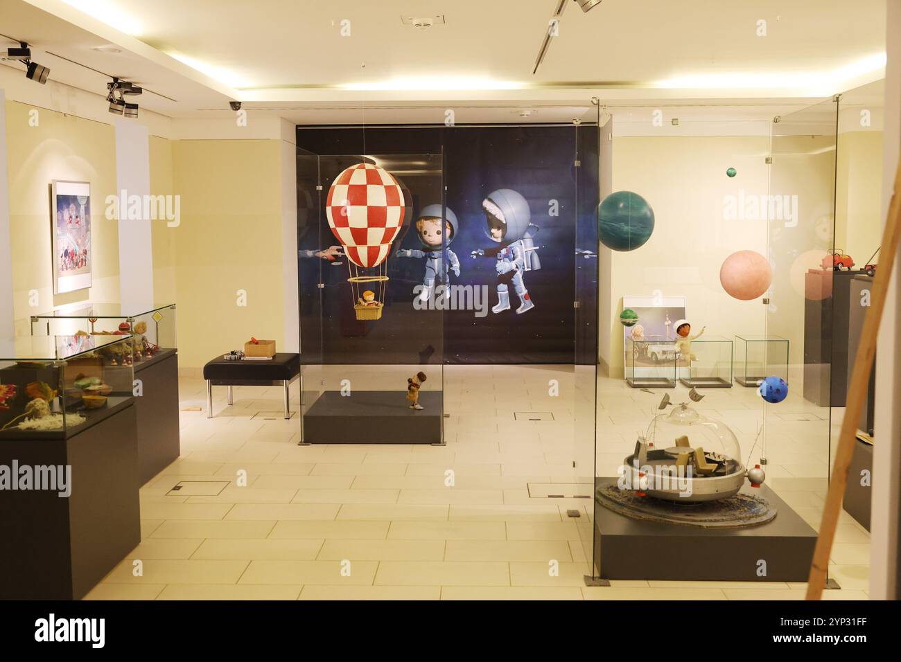 28 November 2024, Thuringia, Gera: Original puppets and props from the ...