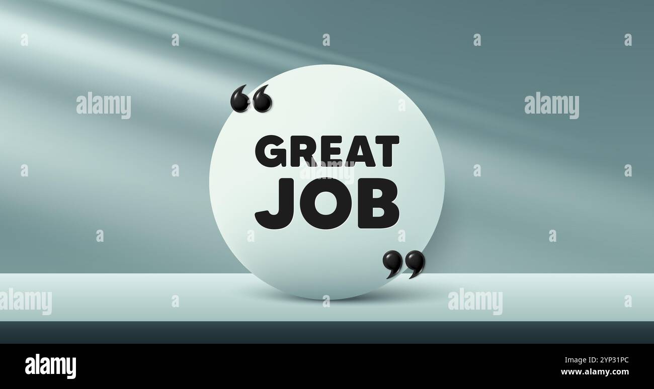 Great job symbol. Recruitment agency sign. Circle frame, product stage ...