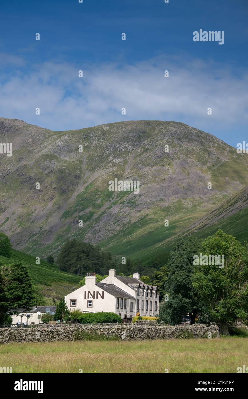 The Wasdale Head Inn, nestled under the Lake District mountains above ...