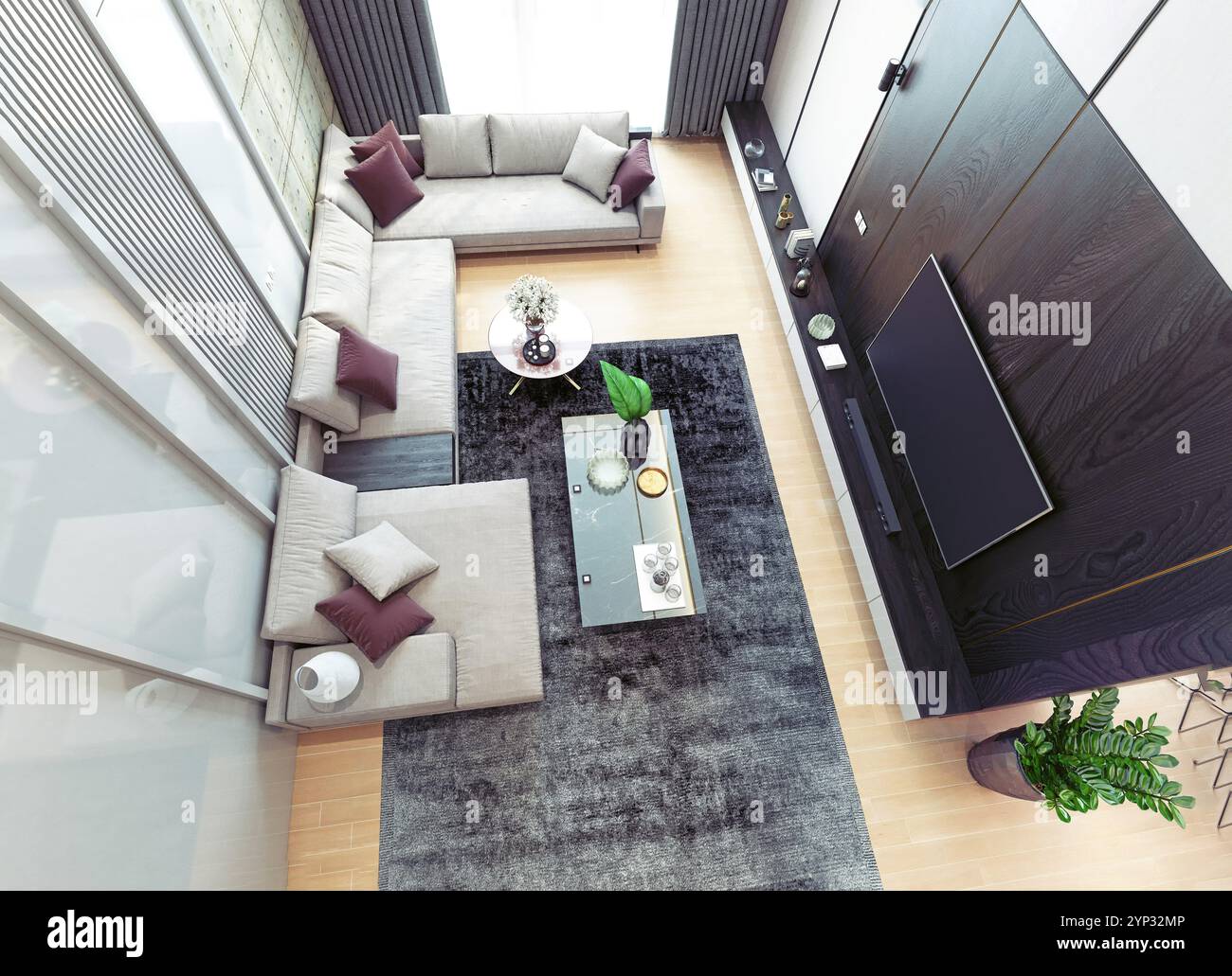 modern luxury interior design. 3d rendering concept Stock Photo - Alamy