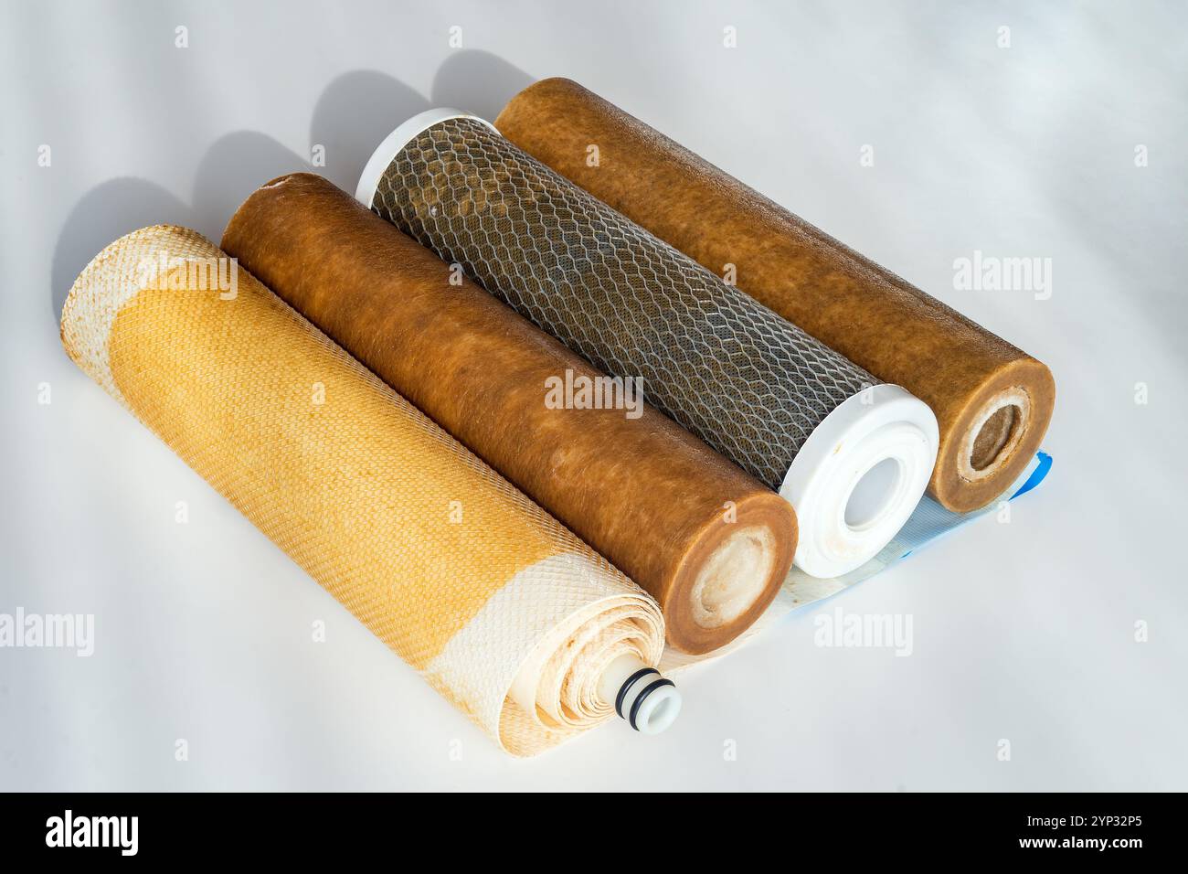 Used membrane and pre-filters for reverse osmosis system Stock Photo ...