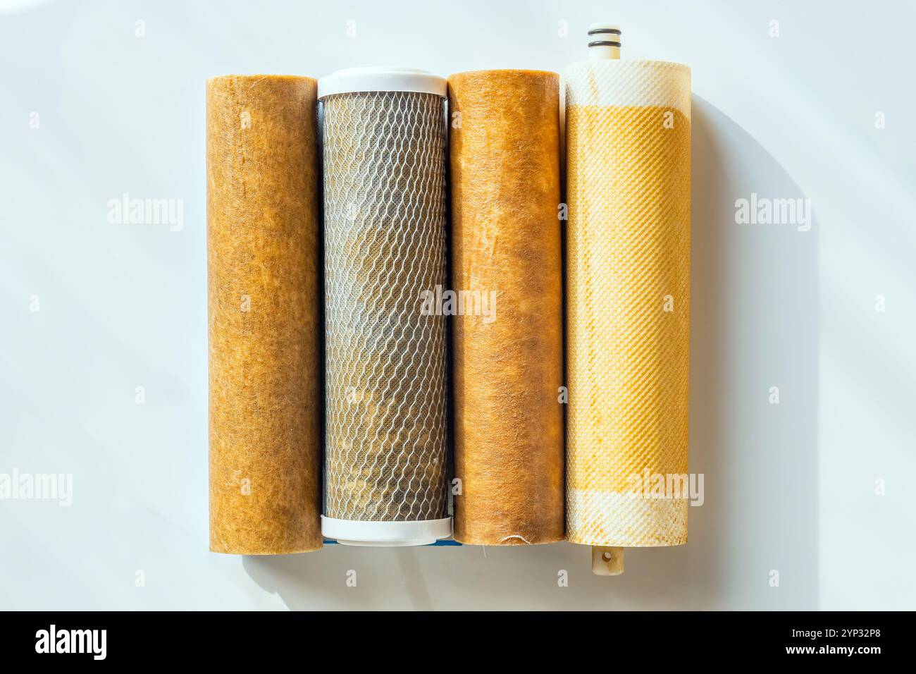 Used membrane and pre-filters for reverse osmosis system Stock Photo ...