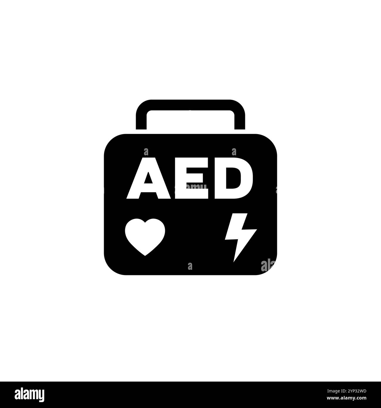 AED icon, automated external defibrillator bag Stock Vector Image & Art - Alamy