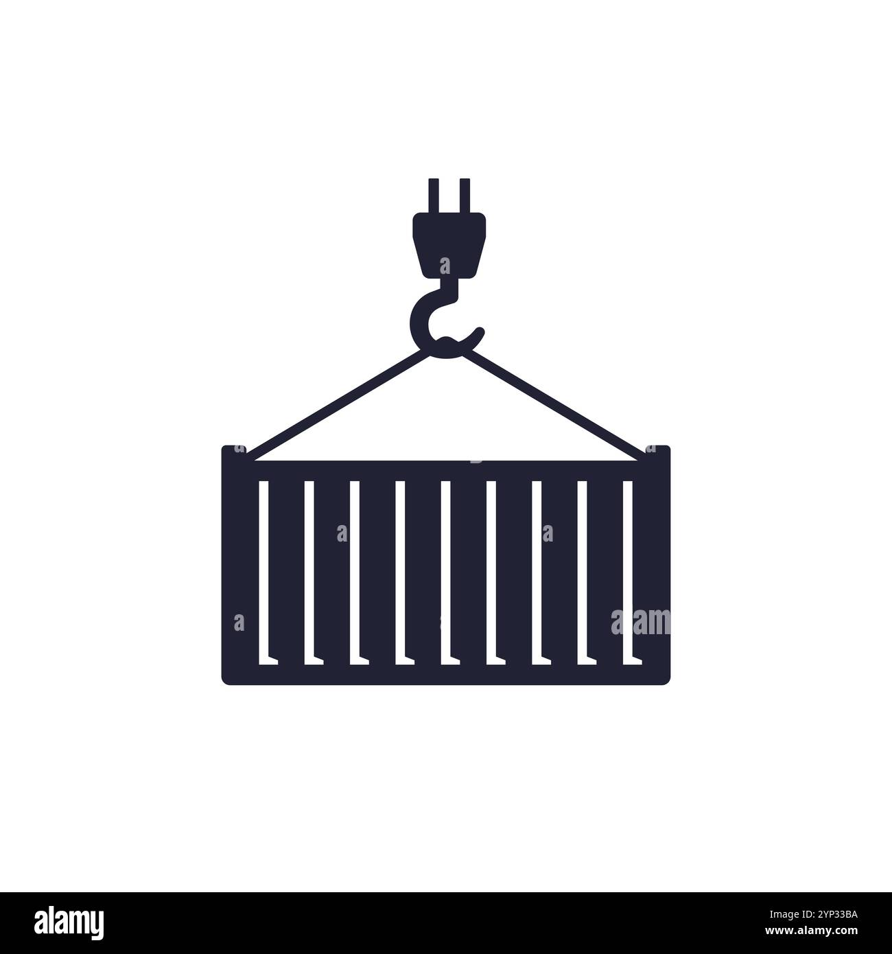 container and crane icon on white Stock Vector Image & Art - Alamy