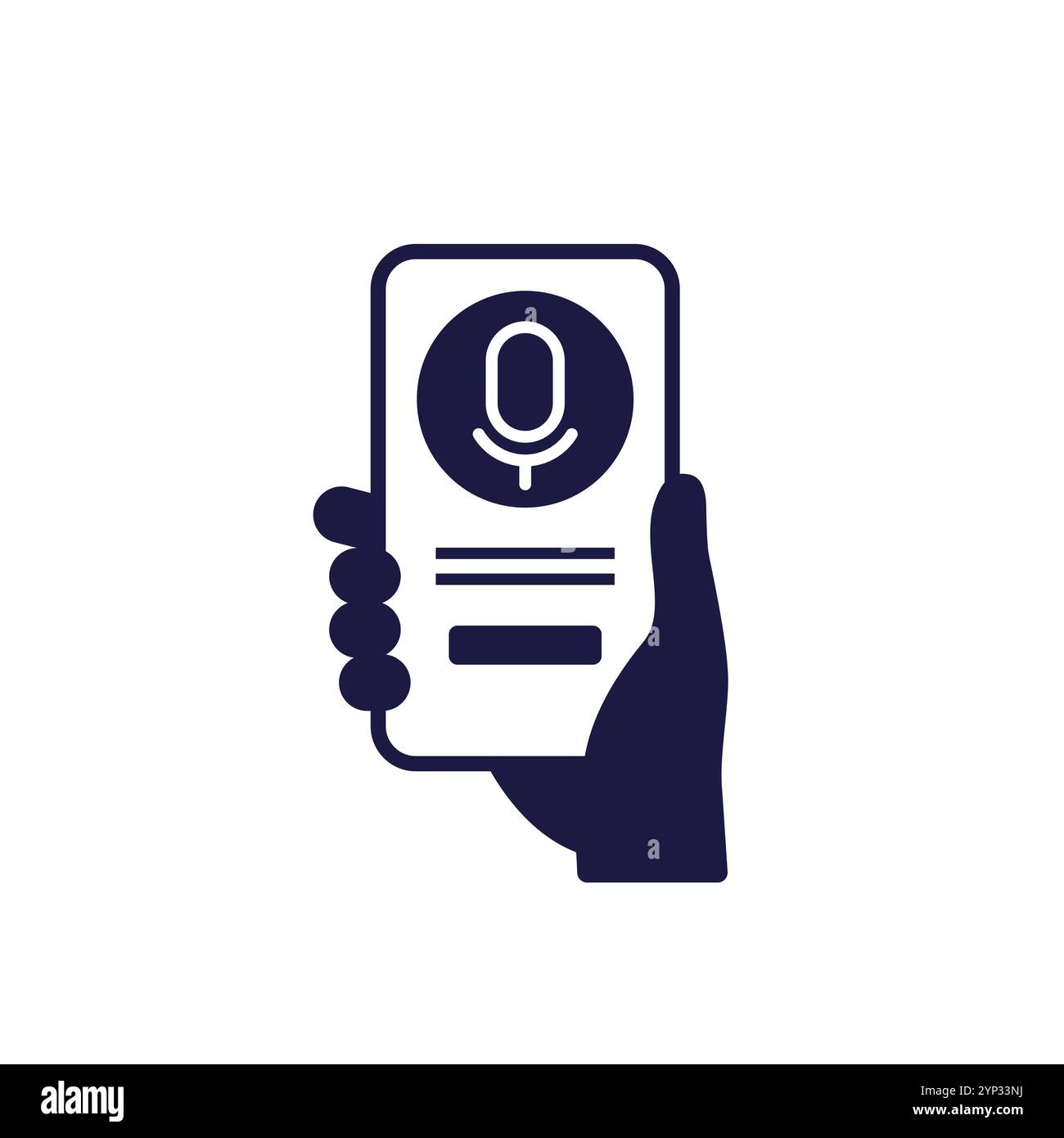 Phone voice note isolated Stock Vector Images - Alamy