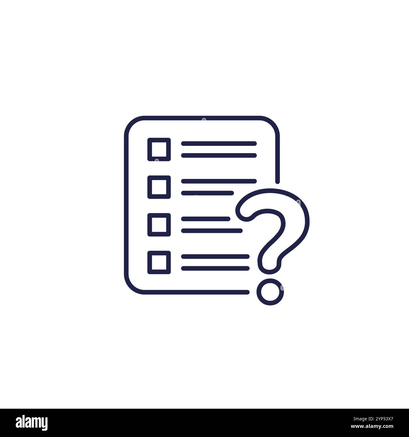 Survey, test line icon, vector Stock Vector Image & Art - Alamy