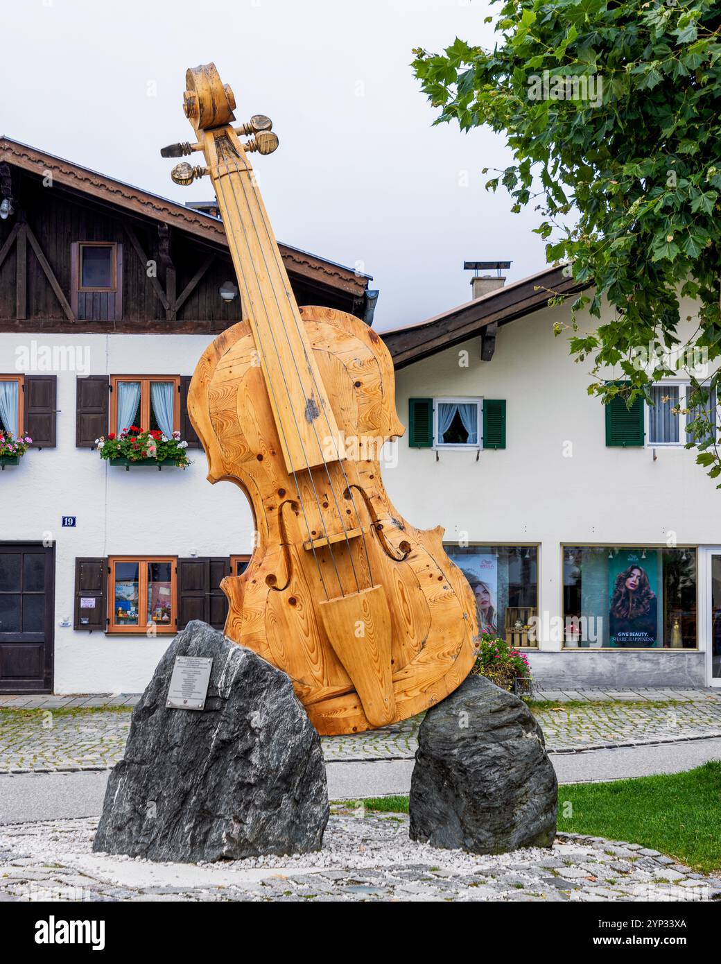 The beautiful and colorful old town in Mittenwald, Germany Stock Photo ...