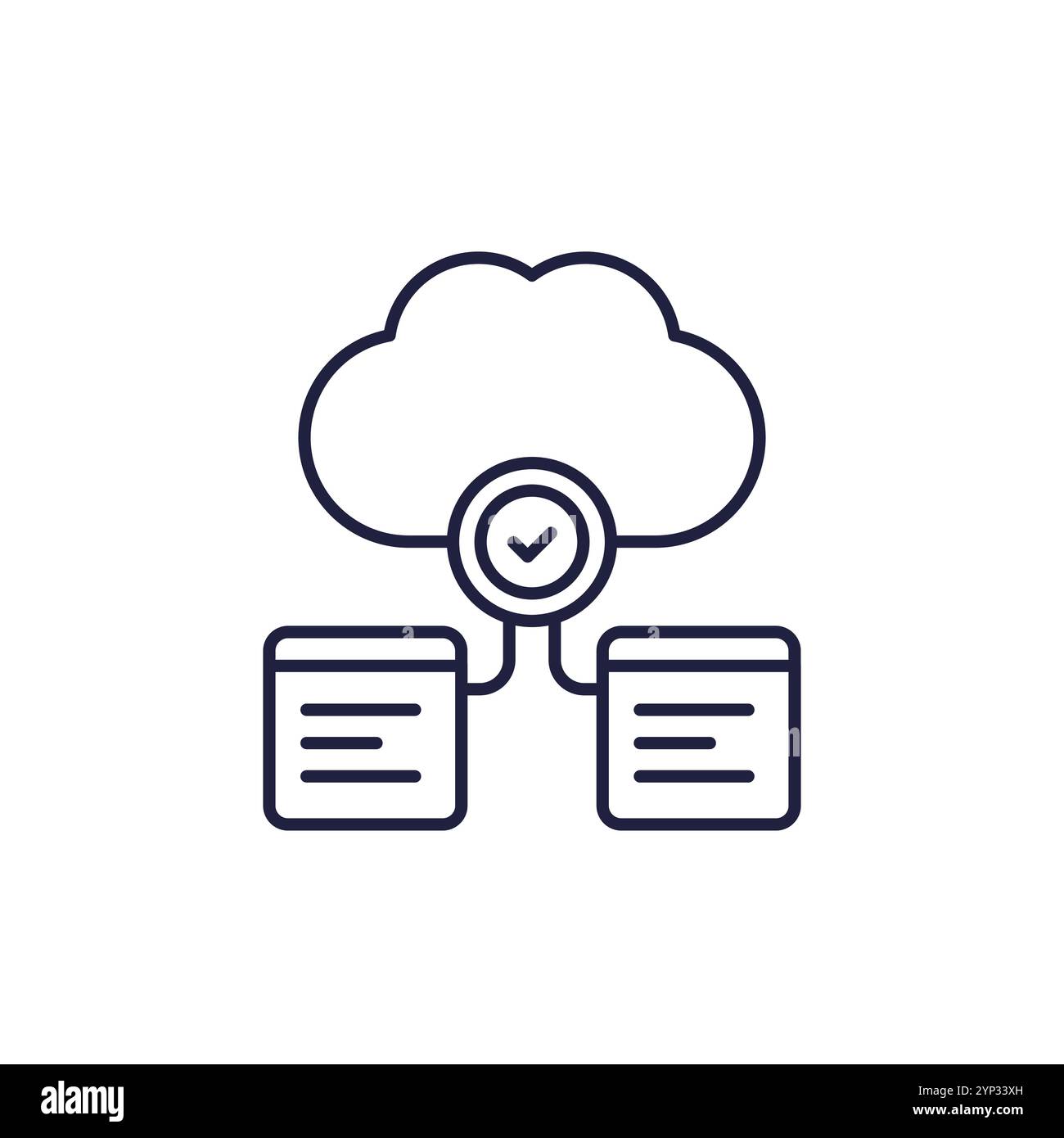 cloud computing line icon for apps and web Stock Vector Image & Art - Alamy