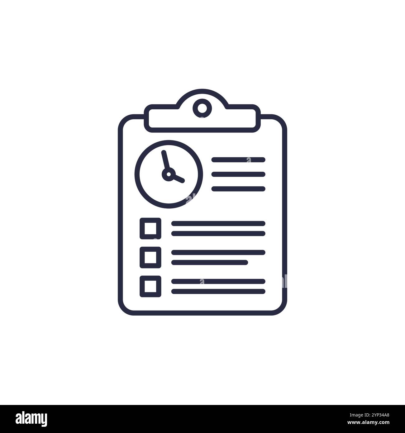 time sheet icon, timesheet line vector Stock Vector Image & Art - Alamy