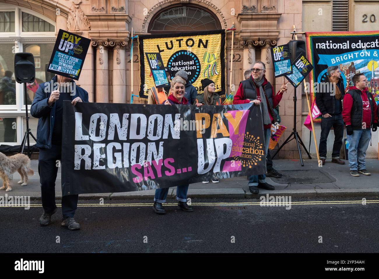 London, UK. 28th November, 2024. Sixth form college teachers take part ...