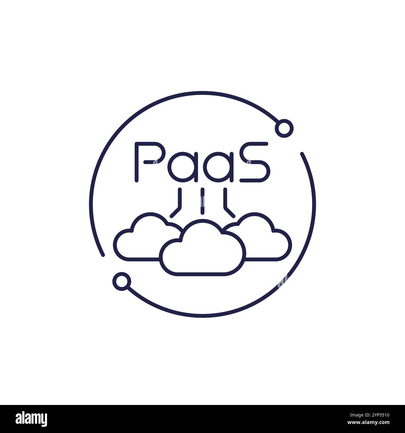 Paas icon, Platform as a Service, line design Stock Vector Image & Art ...