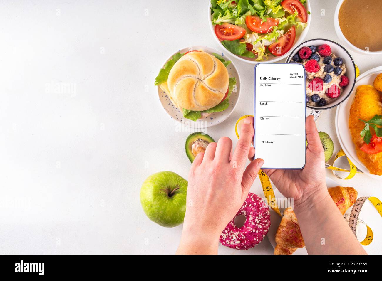 Calorie counting counter application hi-res stock photography and ...