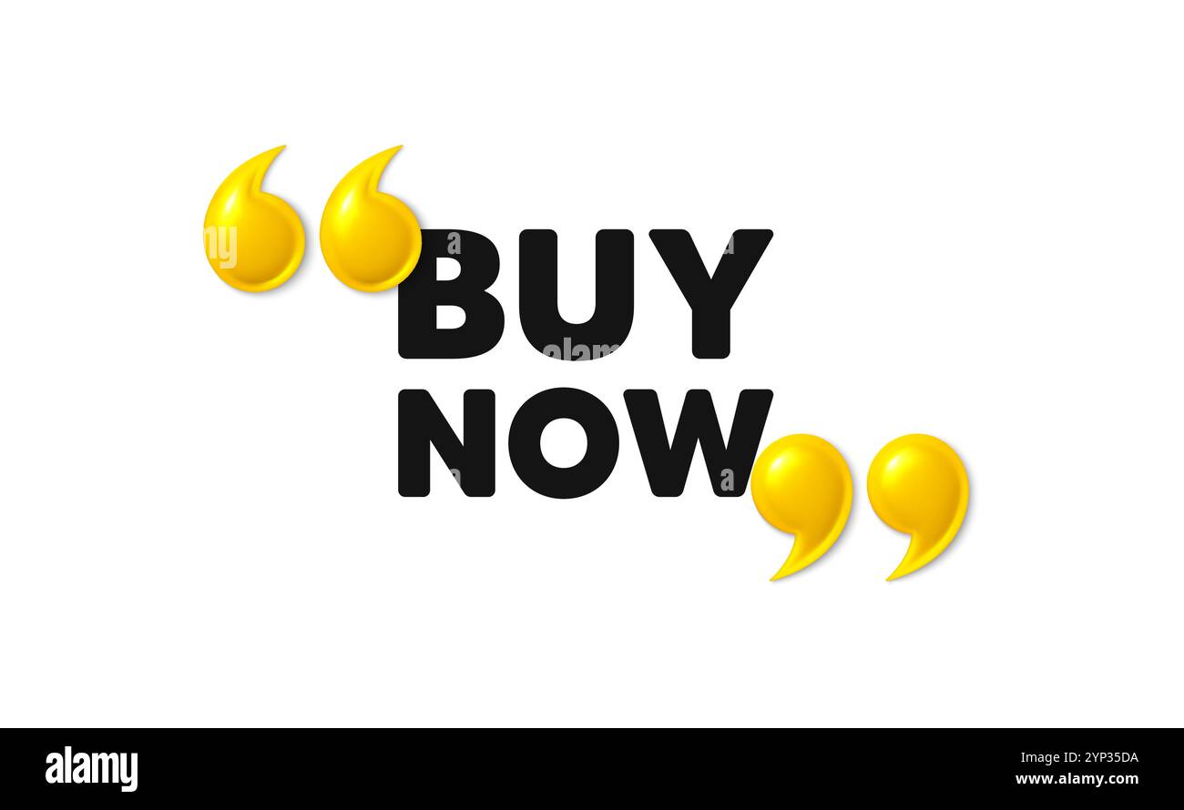 Buy Now tag. Special offer price sign. 3d quotation marks. Vector Stock ...