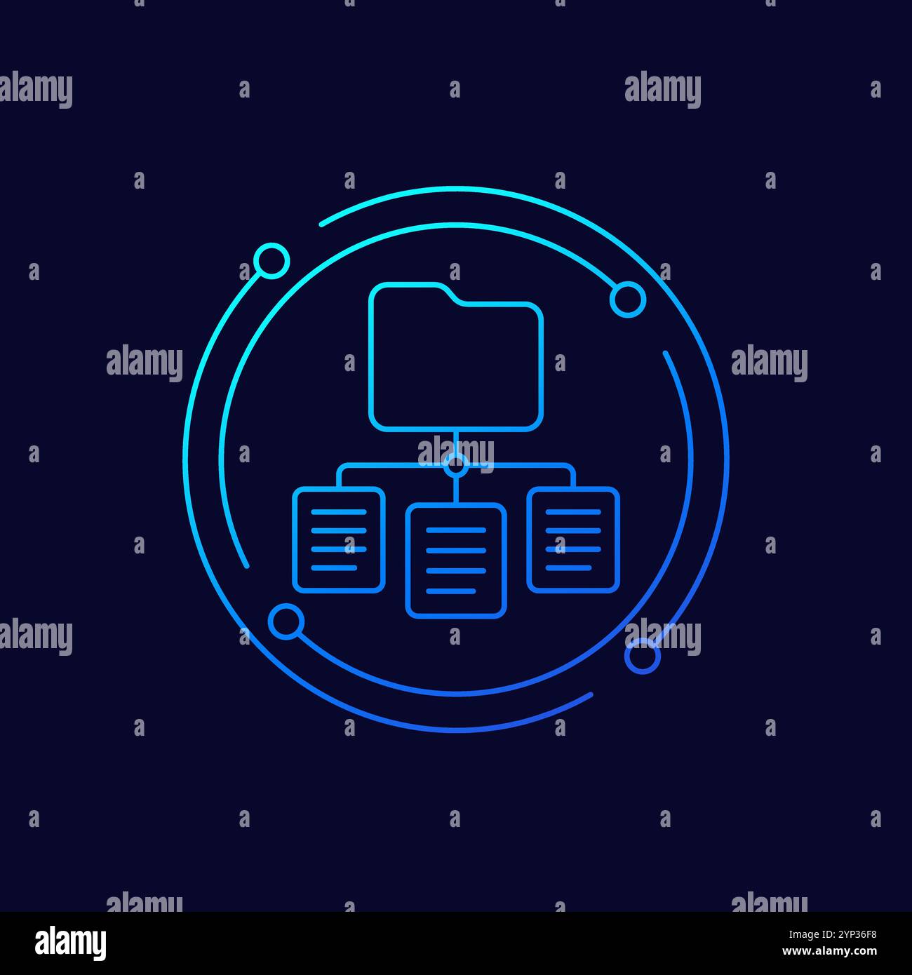 classification icon, data management linear design Stock Vector Image ...