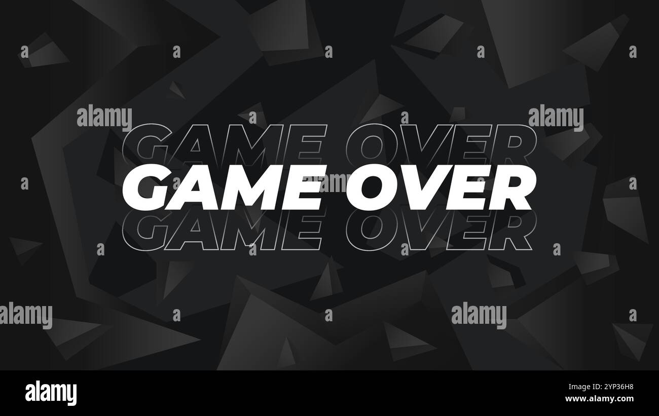 Game over design on abstract background, vector Stock Vector Image ...