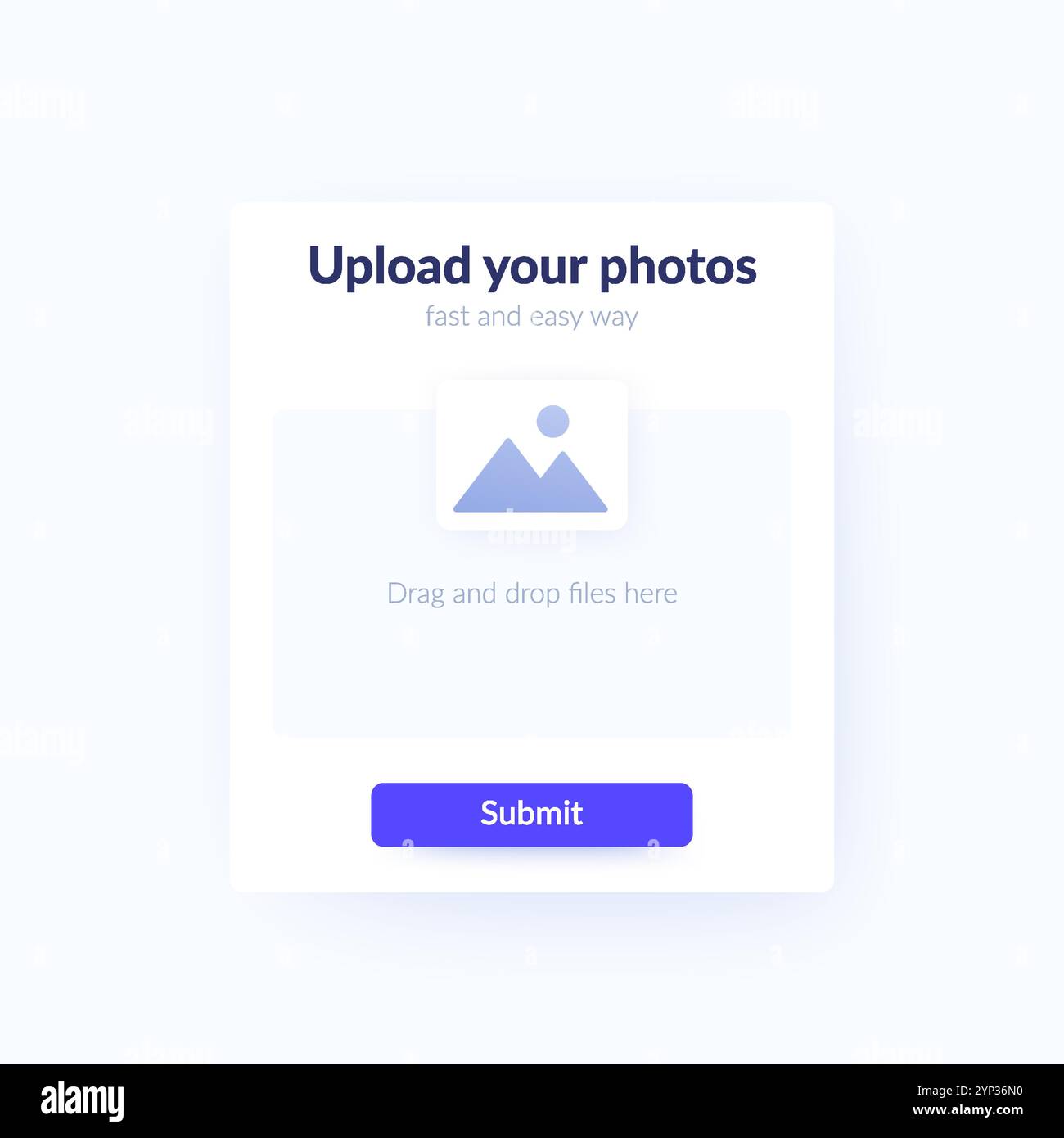 upload photos form with submit button, ui design Stock Vector Image ... upload photos form with submit button, ui design Stock Vector Image ...