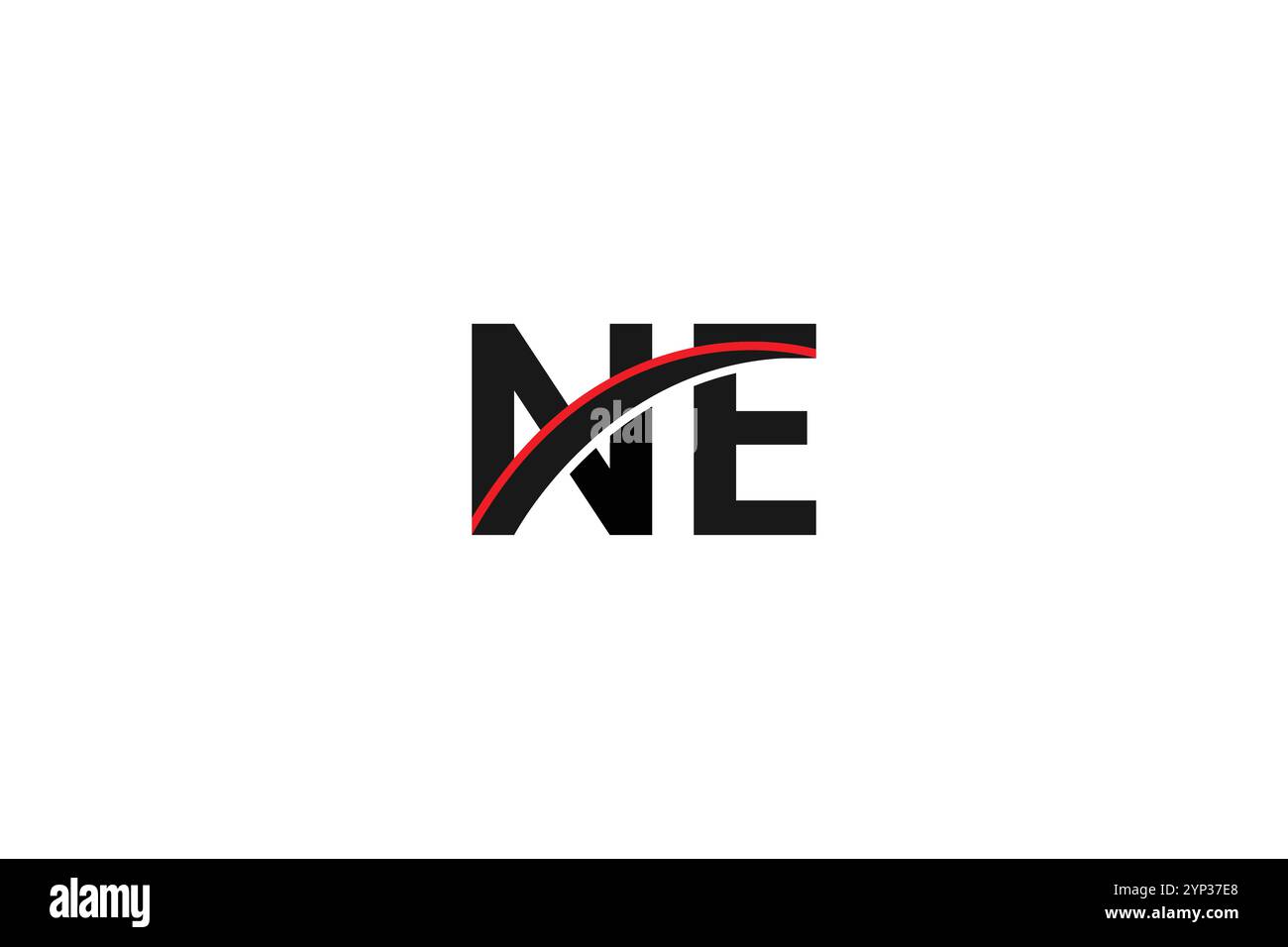 Monogram Letter NE Modern Initial Logo Design Linked Circle Vector ...