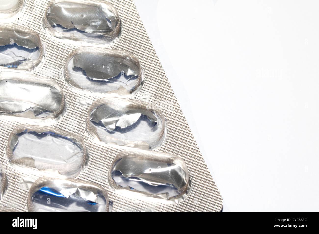 Open Used Broken Foil Pill Popping Tablet Dispenser Blister Packet ...