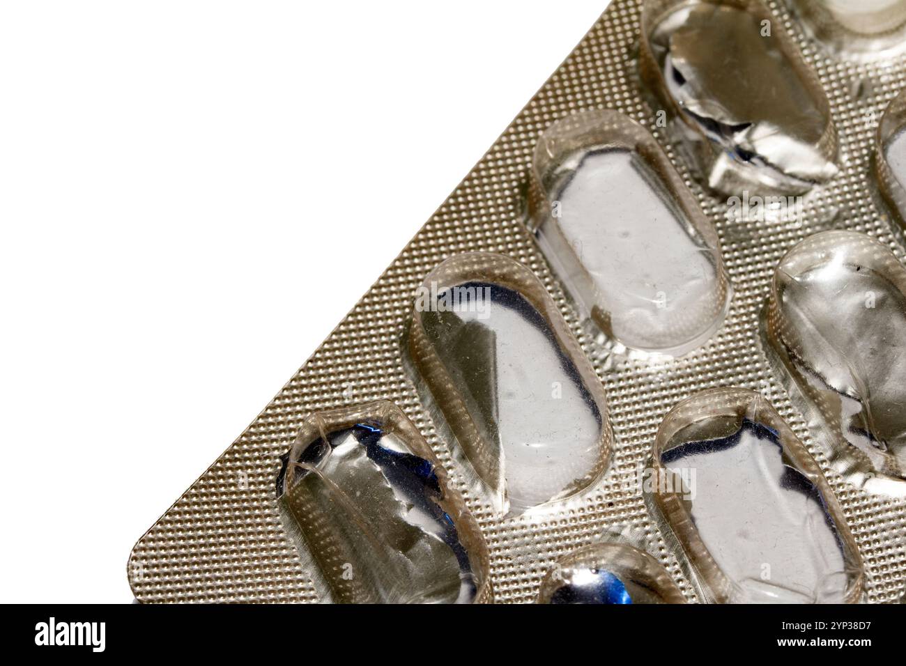 Open Used Broken Foil Pill Popping Tablet Dispenser Blister Packet ...