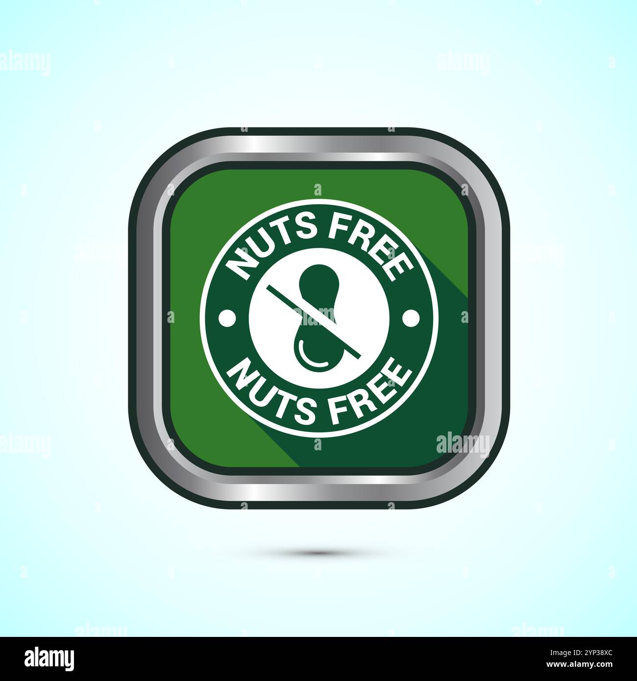 Peanuts free icon, No nuts label. Allergen free logo illustration ...