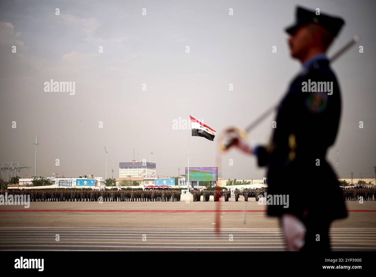 Iraqi police cadets take part in a rehearsal of the police cadet ...