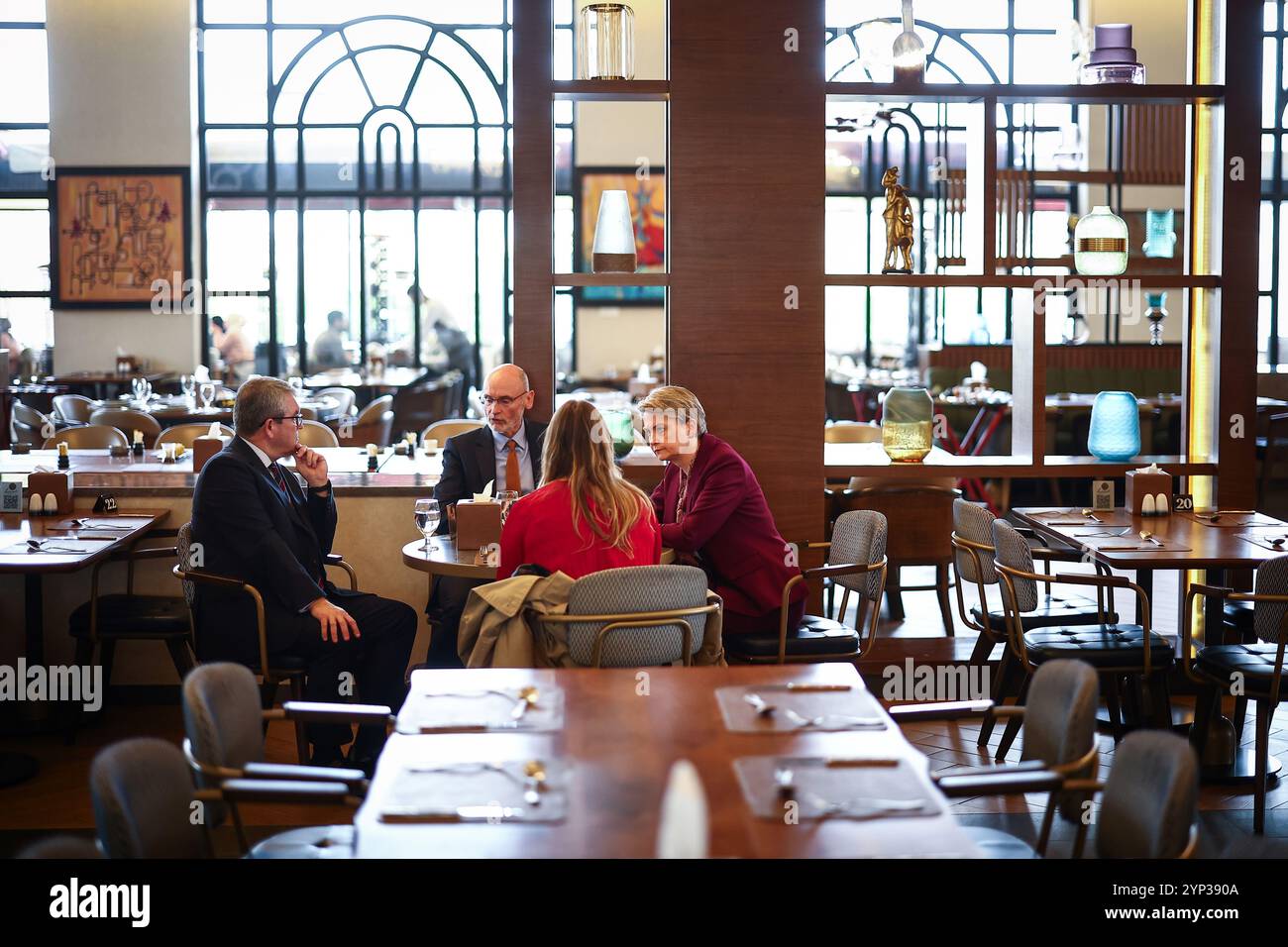 Home Secretary Yvette Cooper during a meeting with (left to right) the ...