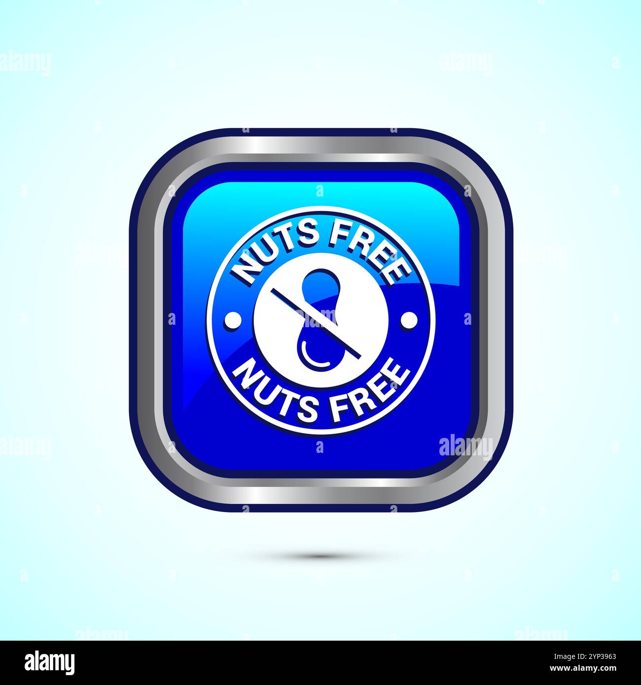 Peanuts free icon, No nuts label. Allergen free logo illustration ...
