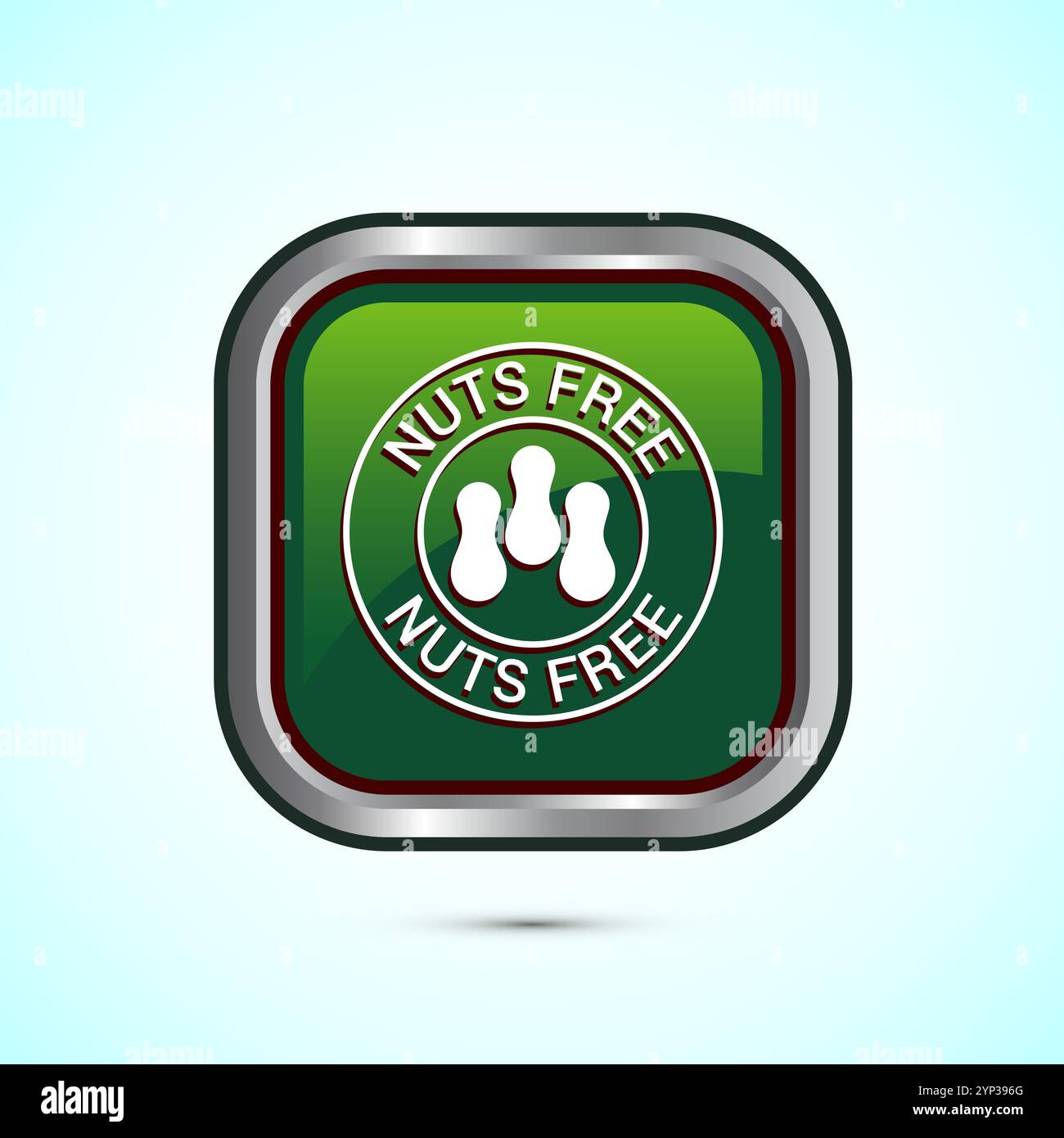Peanuts free icon, No nuts label. Allergen free logo illustration ...