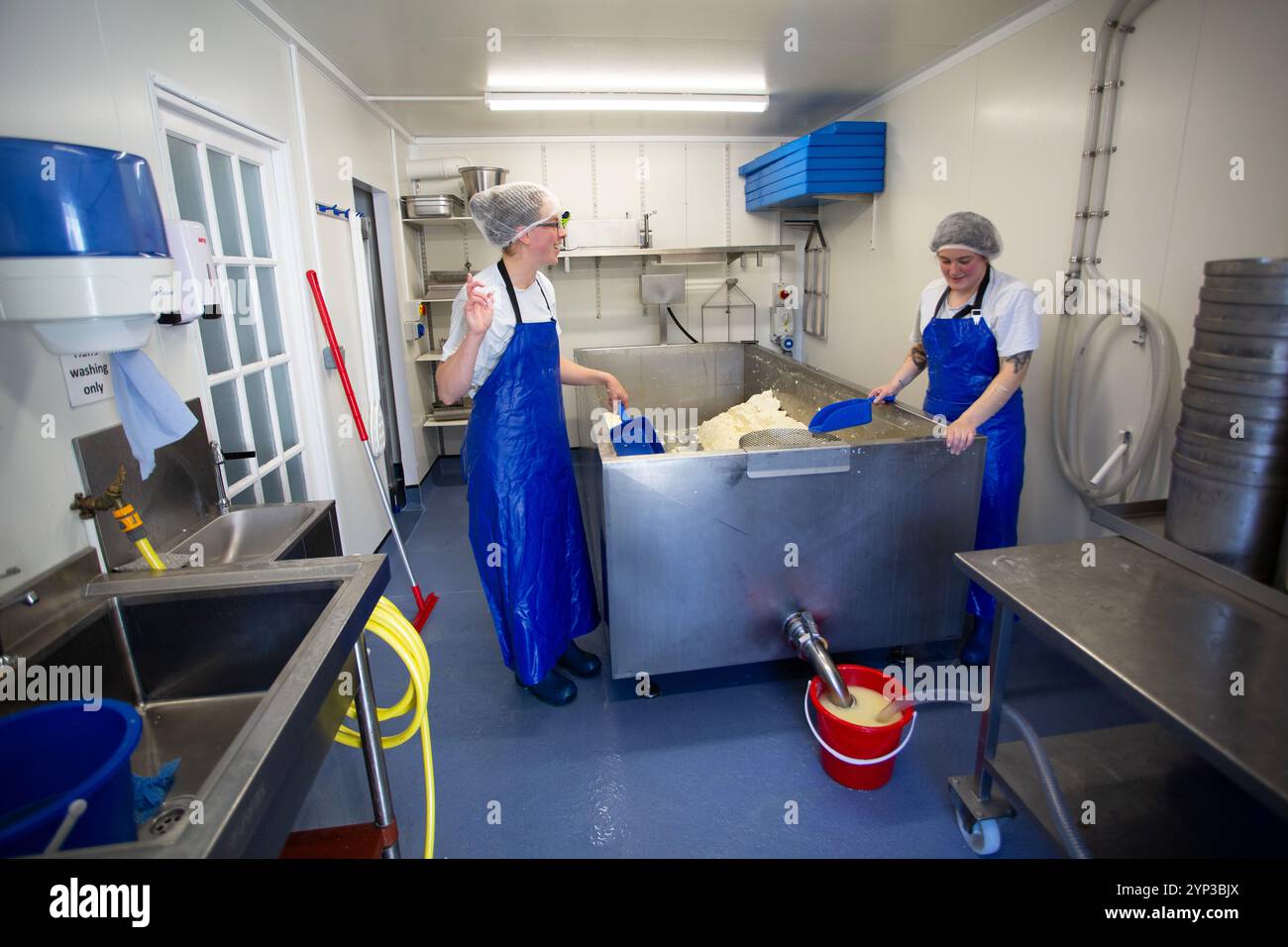Samantha Spence and fellow worker Mel Fox at Curlew Dairy in Wensley ...