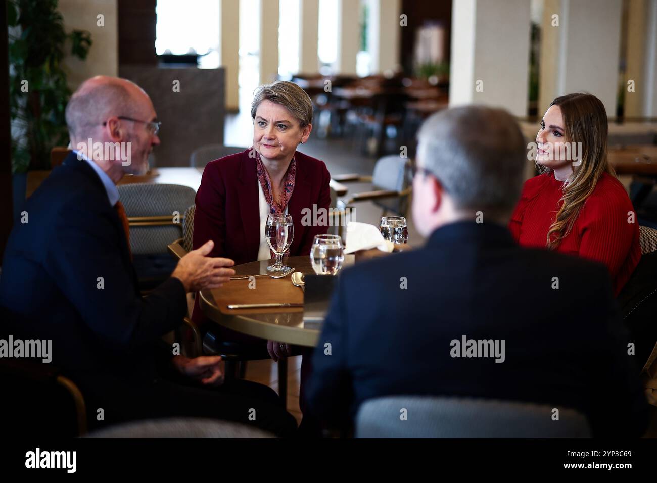 Home Secretary Yvette Cooper during a meeting with (left to right) UK ...