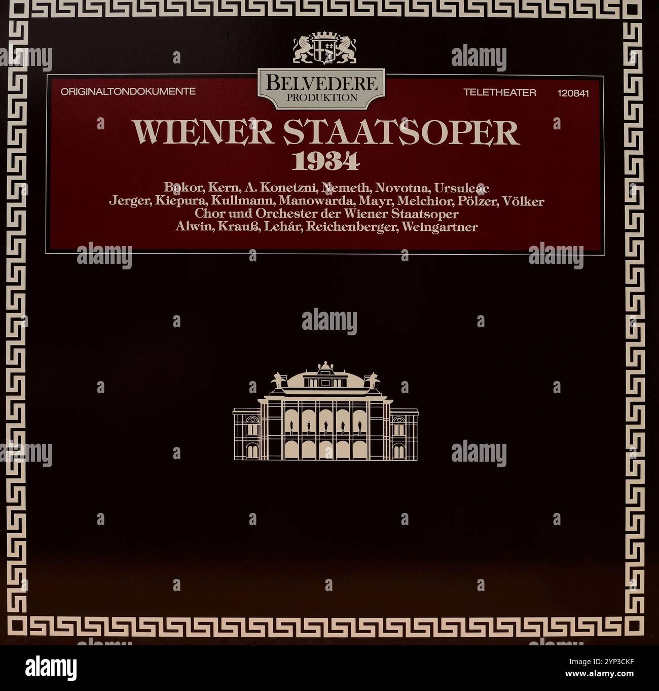 Vintage vinyl record cover. Original sound documents, Vienna State ...