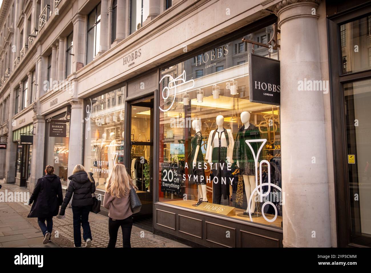 LONDON- NOVEMBER 25, 2024: Hobbs on Regent Street. Luxury fashion brand retailer Stock Photo - Alamy