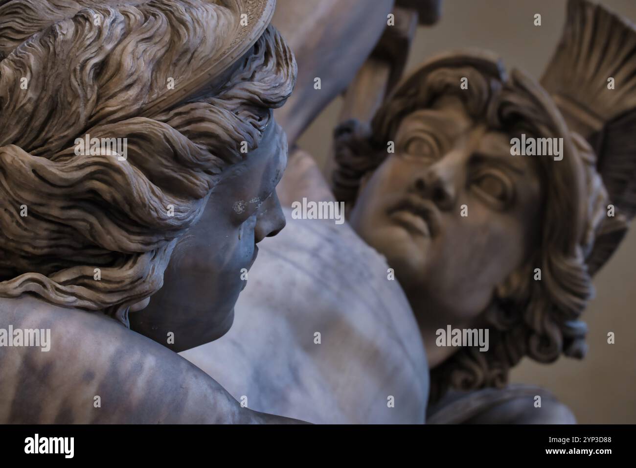 Detail of the sculpture group the Rape of Polyxena by Pio Fedi ...