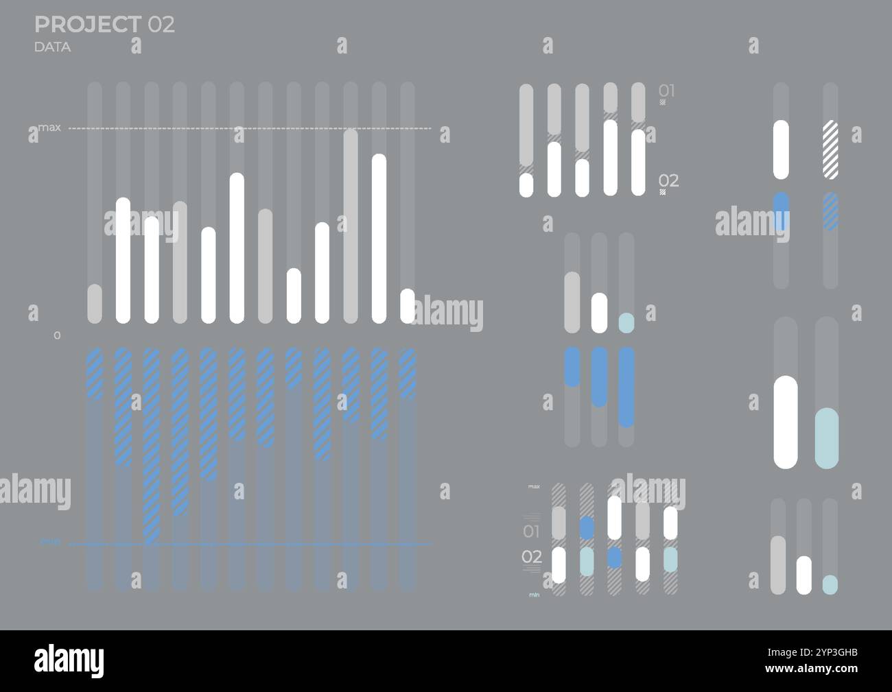 Design business elements charts in color. Vector illustration Stock ...