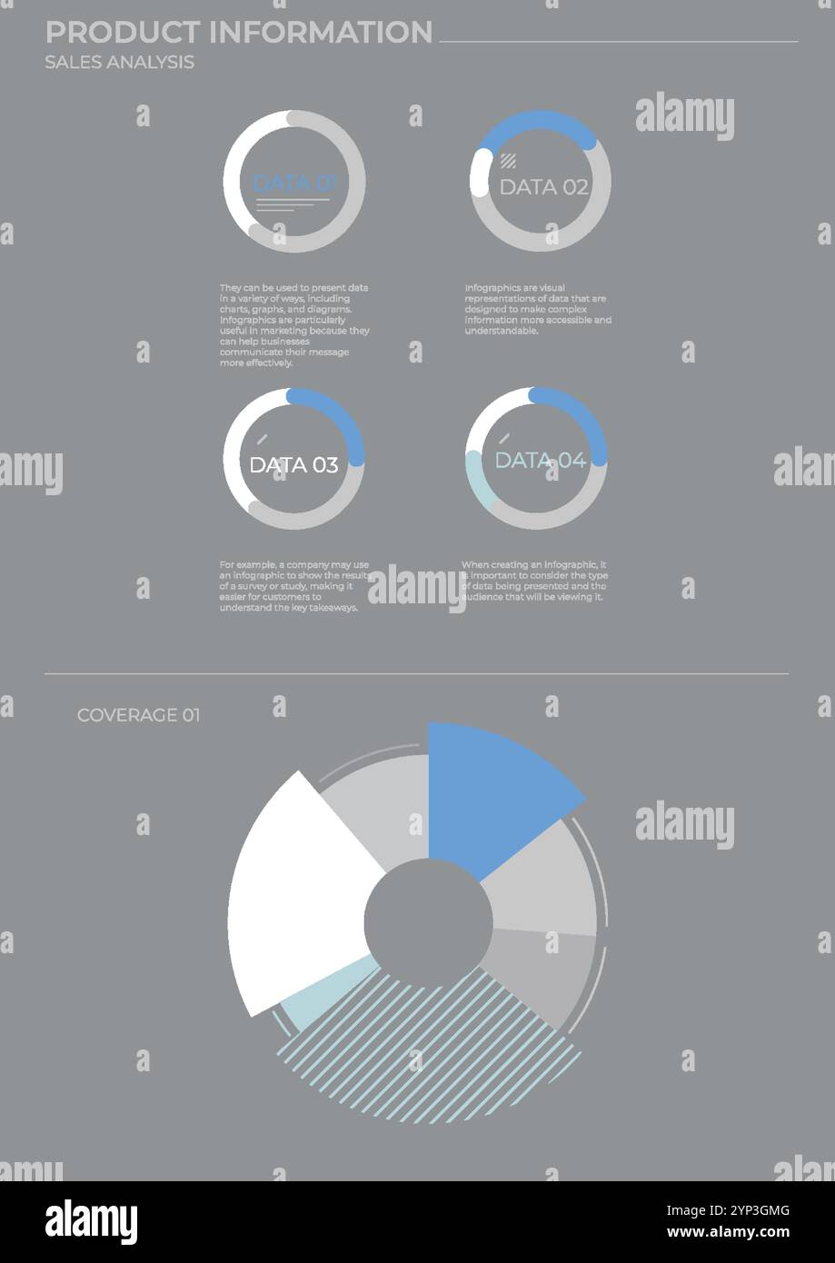 Data analysis pie charts in color. Finance elements charts Stock Vector ...