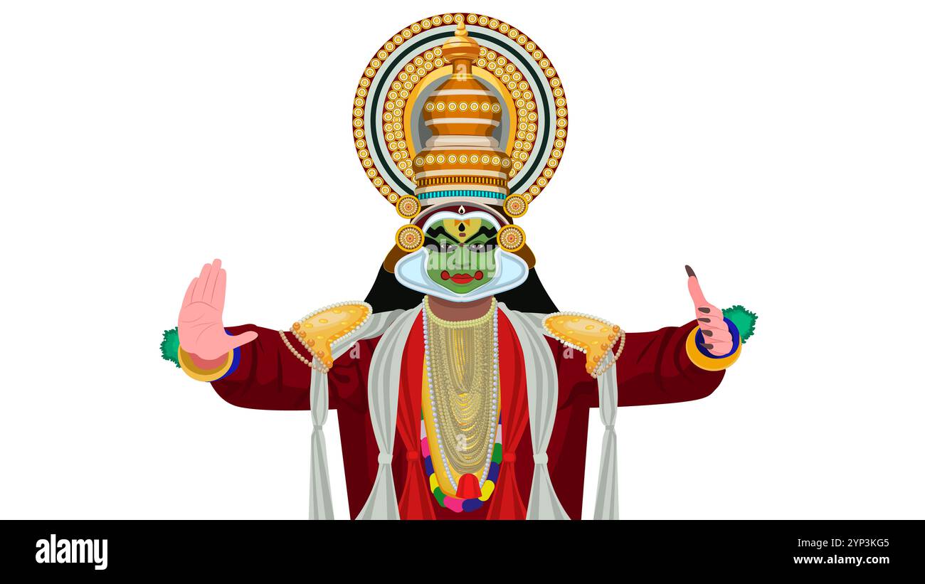 Kathakali Dance Face, traditional form of classical Indian dance ...