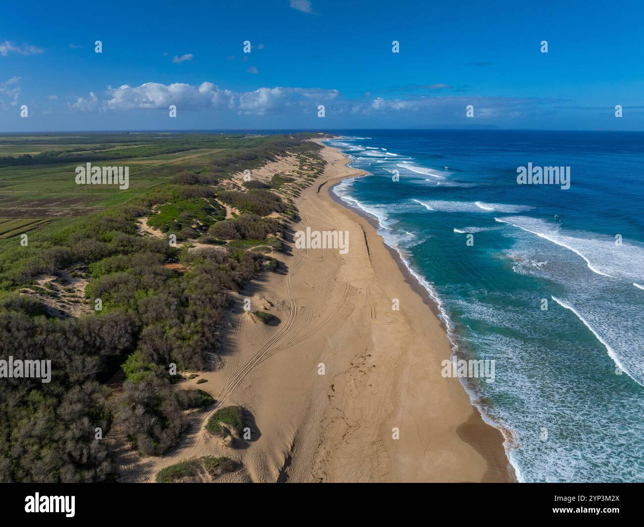 Hawaii kauai polihale aerial hi-res stock photography and images - Alamy